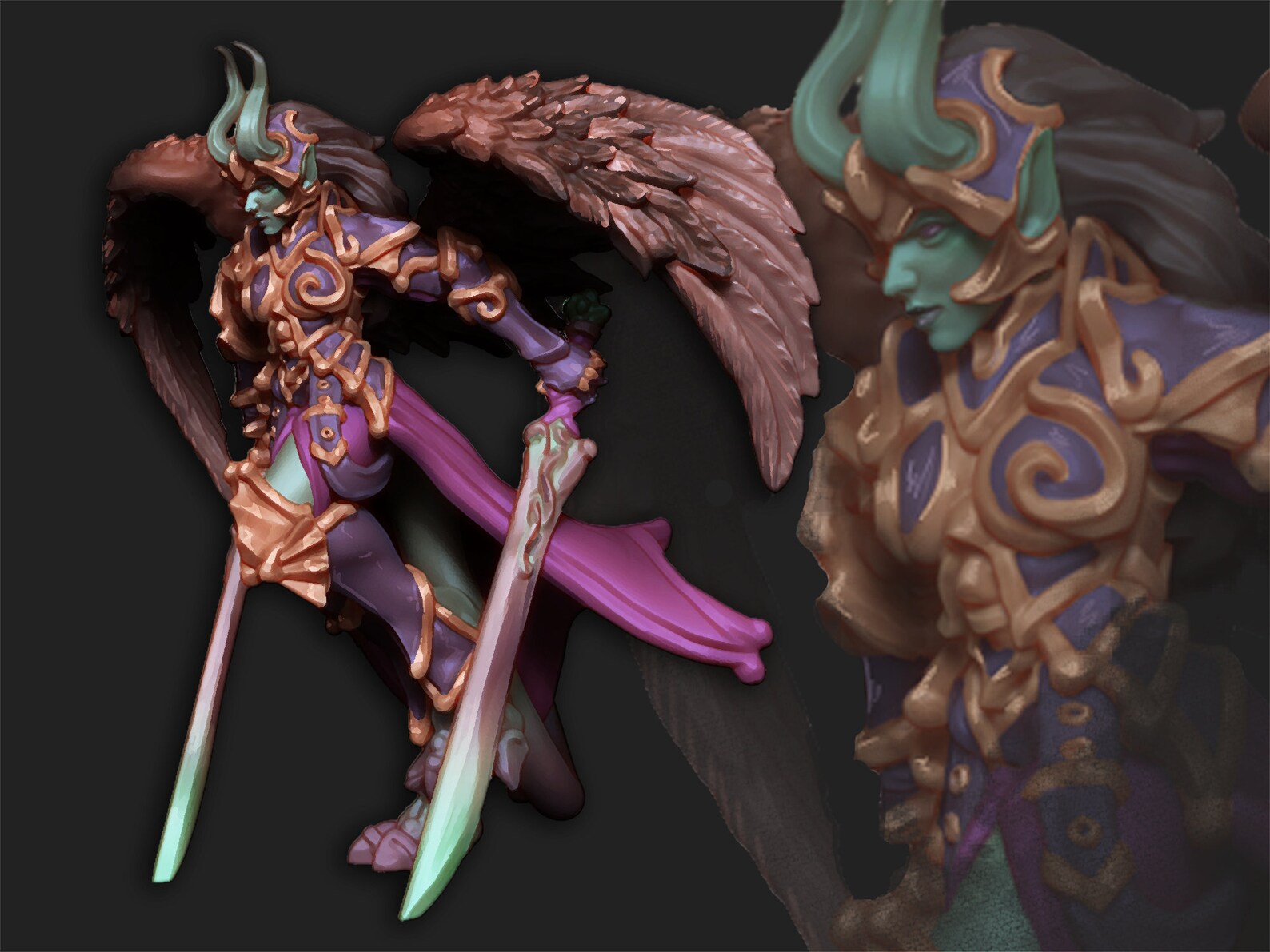 Erinyes 3D Printed Tabletop RPG Mini - Etsy