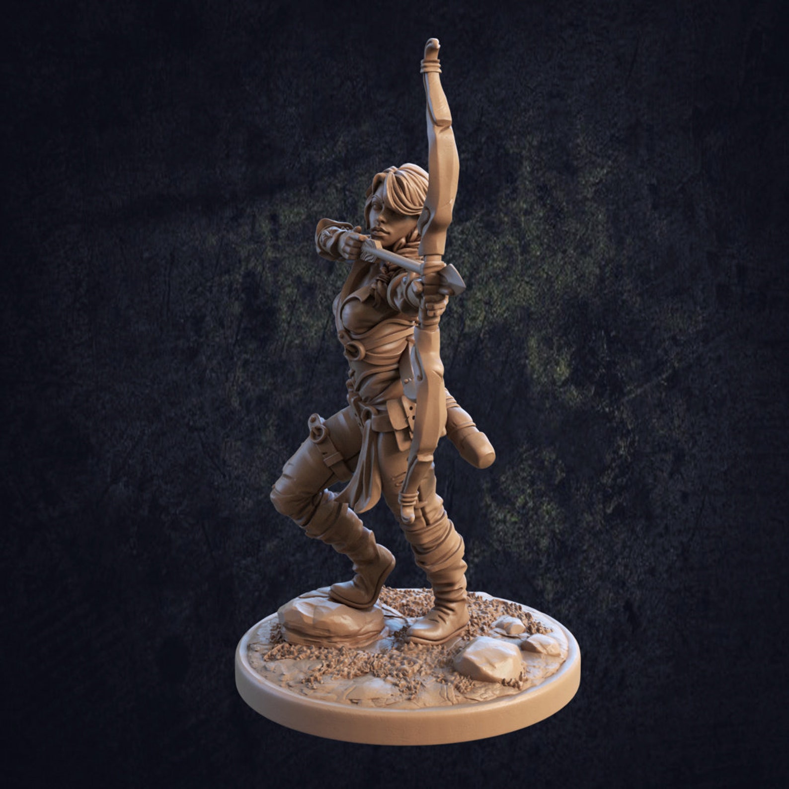 Elf Ranger Lila 3D Printed Tabletop RPG Mini | Etsy