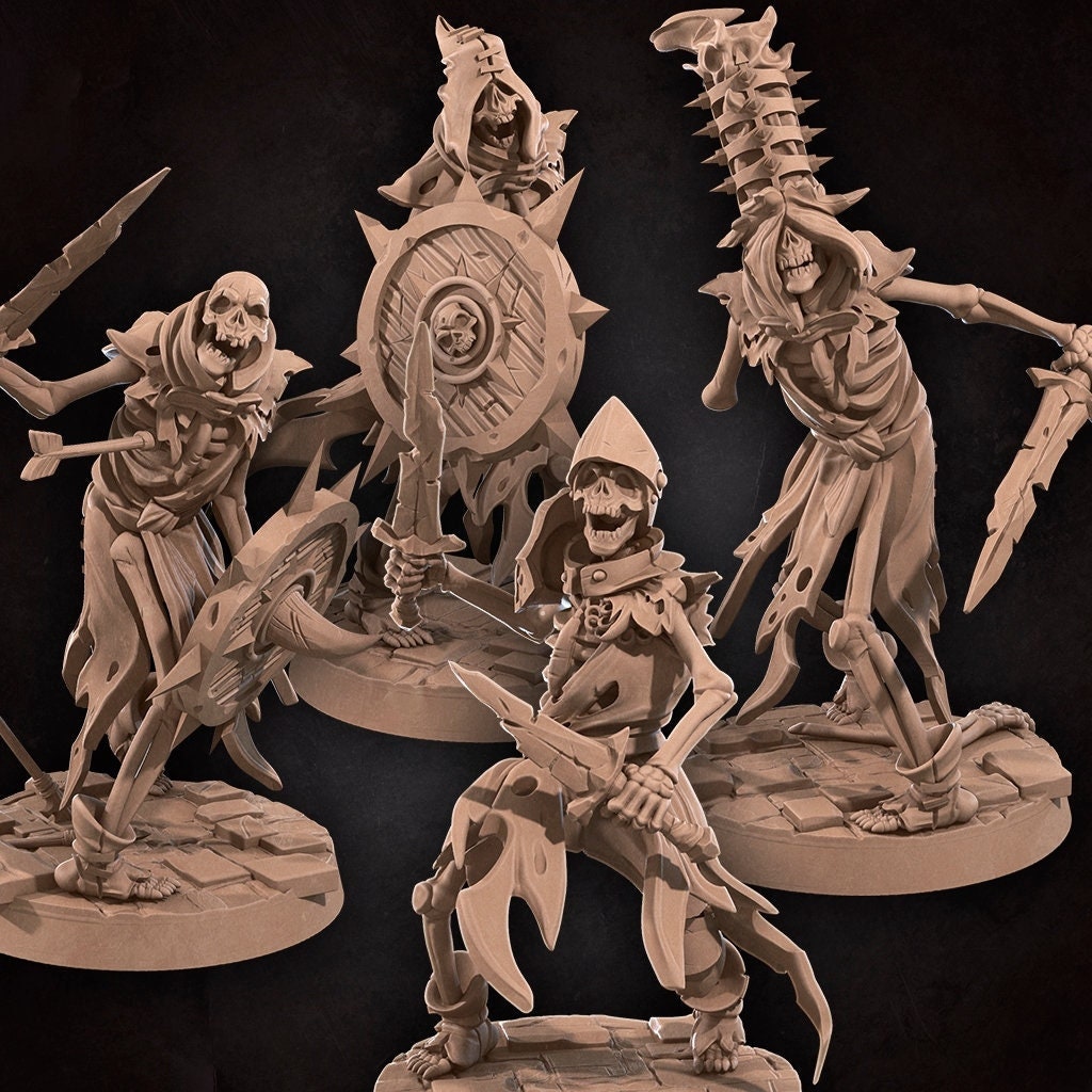 Undead Catacomb Skeletons 3D Printed Tabletop RPG Minis - Etsy