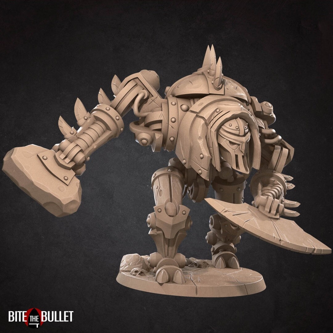 Warforged Titan 3D Printed Tabletop RPG Mini - Etsy