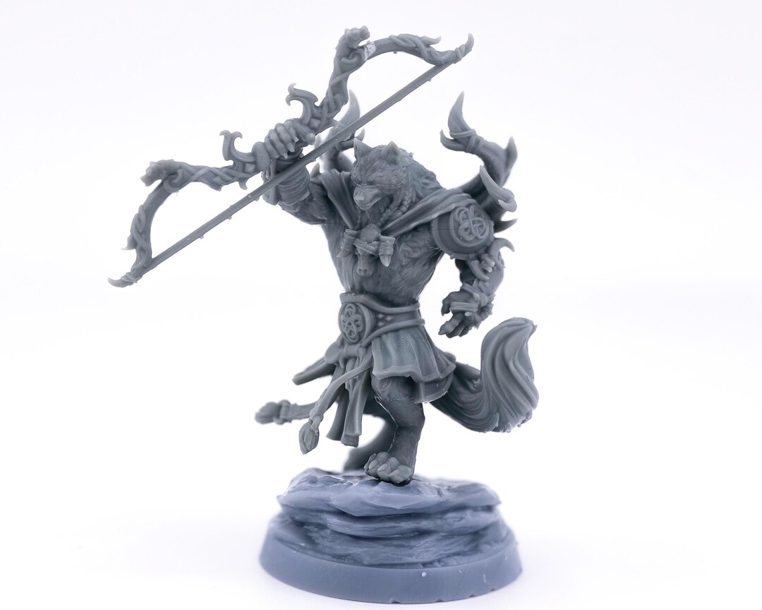 Lunar Huntmaster Werewolf - Multiple Weapons 3D Printed Tabletop RPG ...