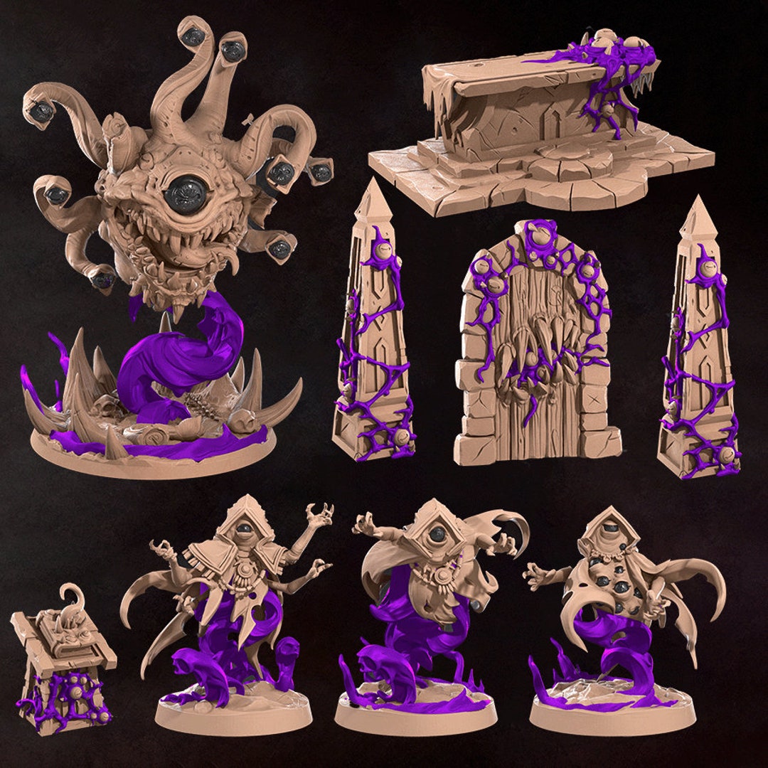 Cursed Summoning Chamber Boss Fight 3D Printed Tabletop RPG Minis ...