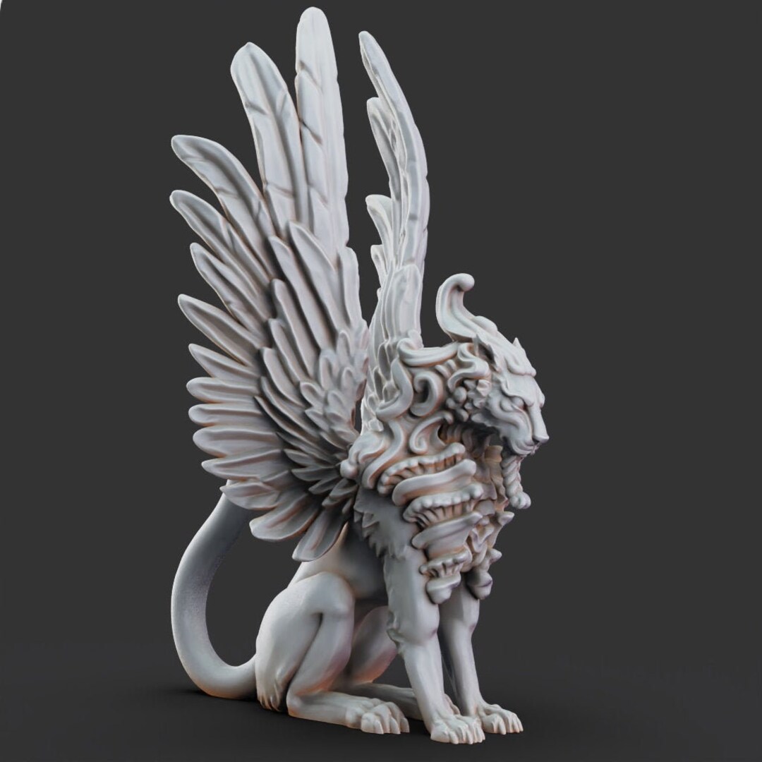 Mau the Androsphinx 3D Printed Tabletop RPG Mini UNPAINTED - Etsy