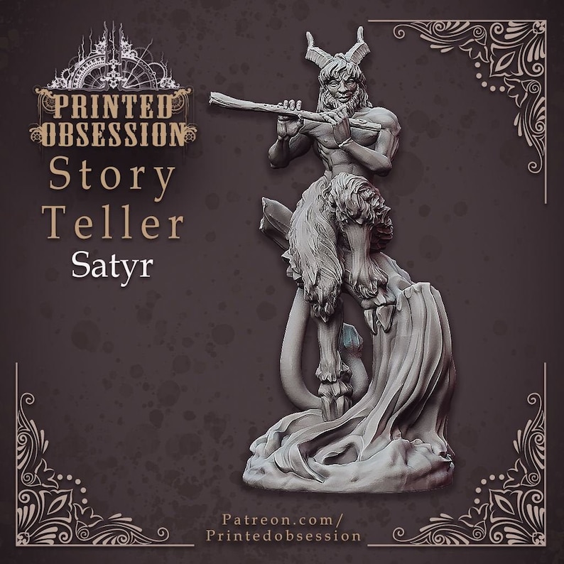 Satyr Faun 3D Printed Tabletop RPG Mini - Etsy Ireland