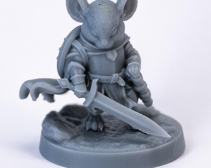 Mousefolk Guards 3D Printed Tabletop RPG Mini UNPAINTED - Etsy