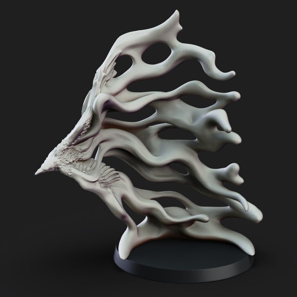 Shadow Raven Elemental Familiar 3D Printed Tabletop RPG Mini - Etsy