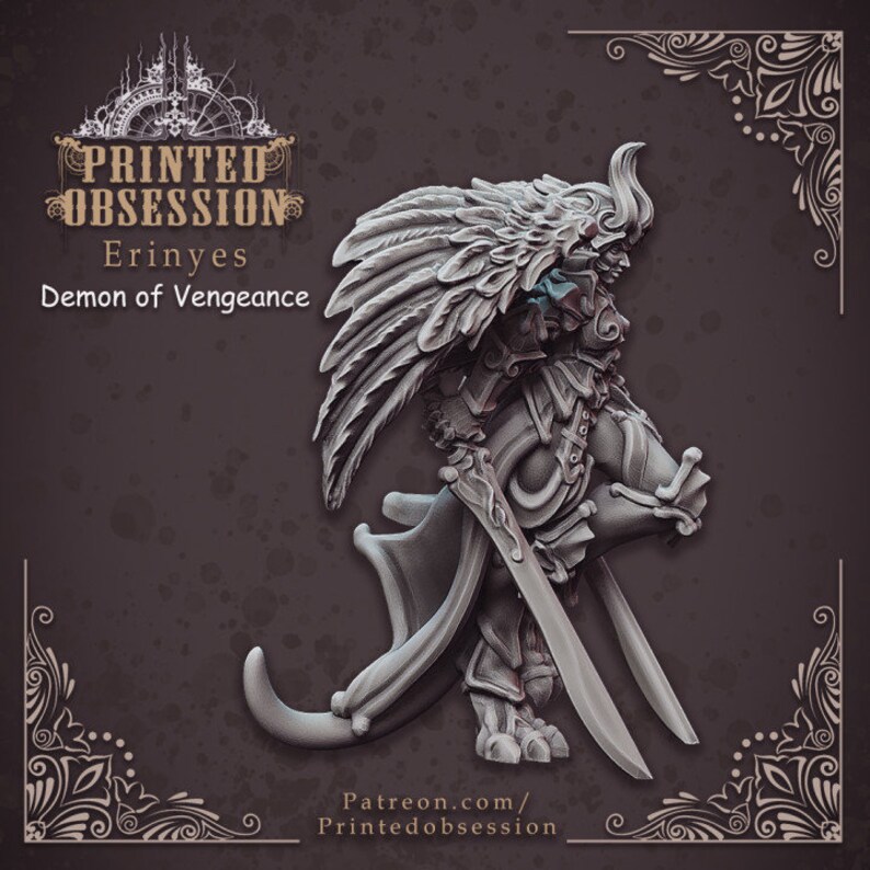 Erinyes 3D Printed Tabletop RPG Mini - Etsy