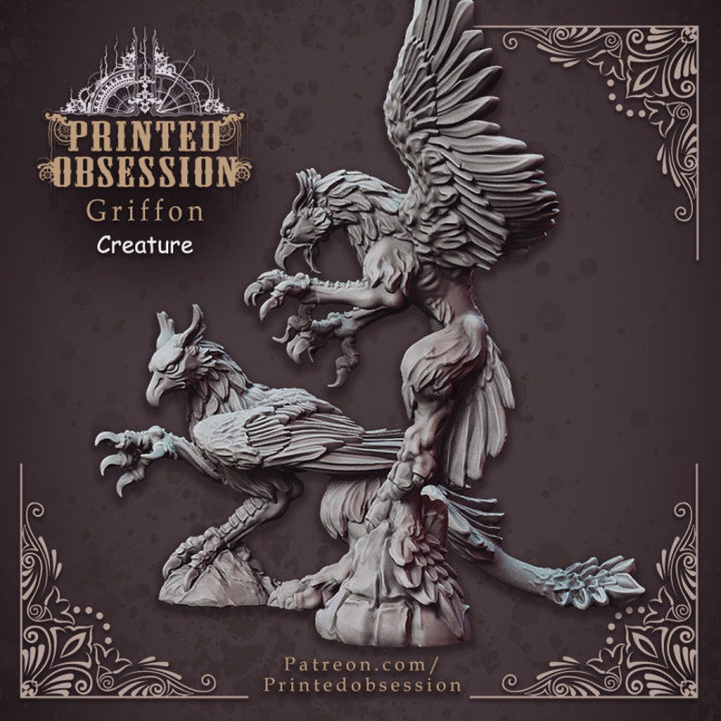 Griffon 3D Printed Tabletop RPG Mini UNPAINTED - Etsy