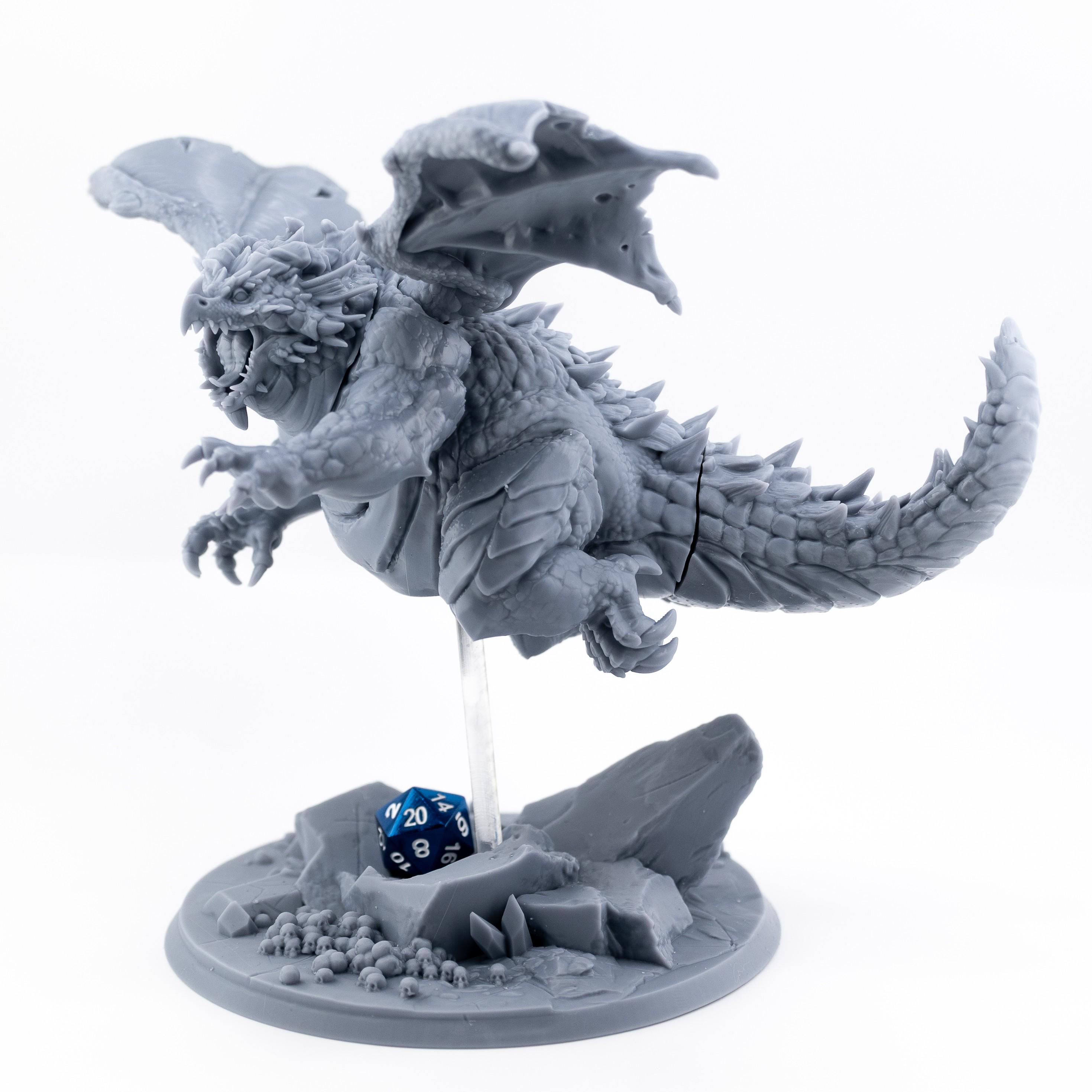 Chonky Dragon Themberchaud 3D Printed Tabletop RPG Mini UNPAINTED - Etsy
