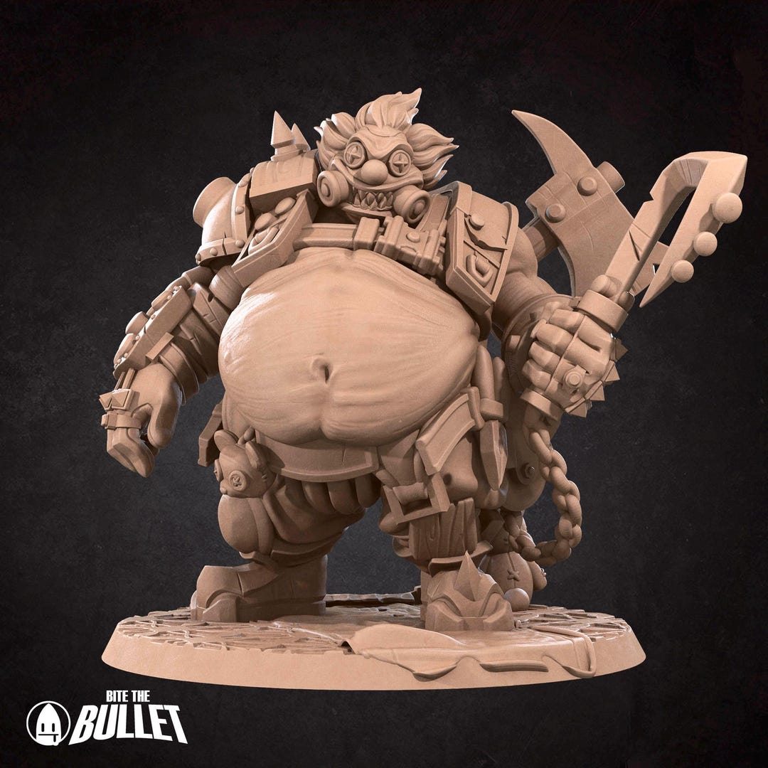 Junkhog Clown 3D Printed Tabletop RPG Mini UNPAINTED - Etsy