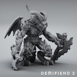 Demi-fiend Demon 3D Printed Tabletop RPG Minis UNPAINTED - Etsy
