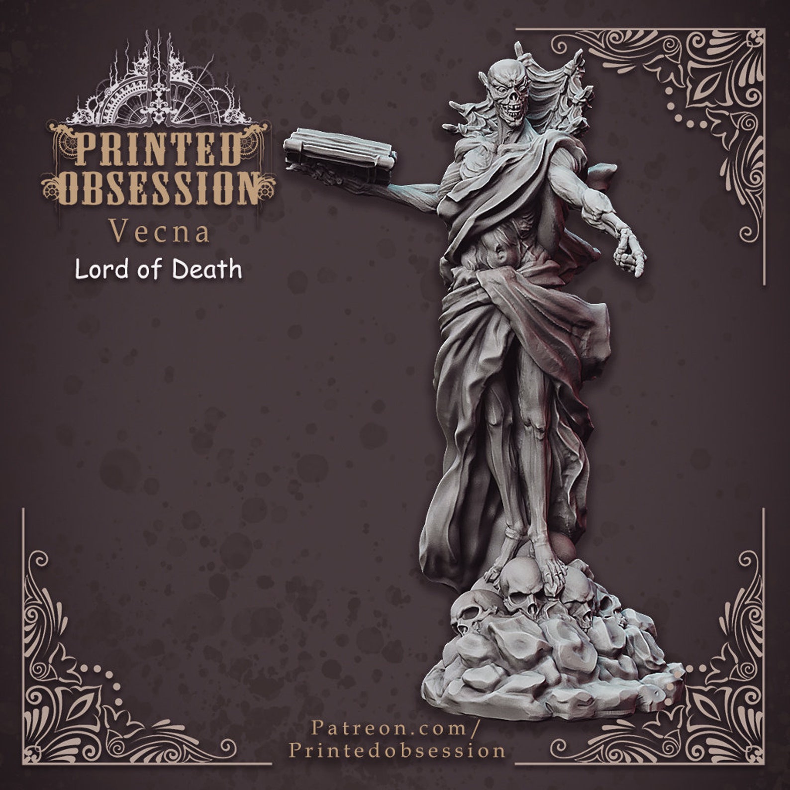 Vecna Lich 3D Printed Tabletop RPG Monster | Etsy