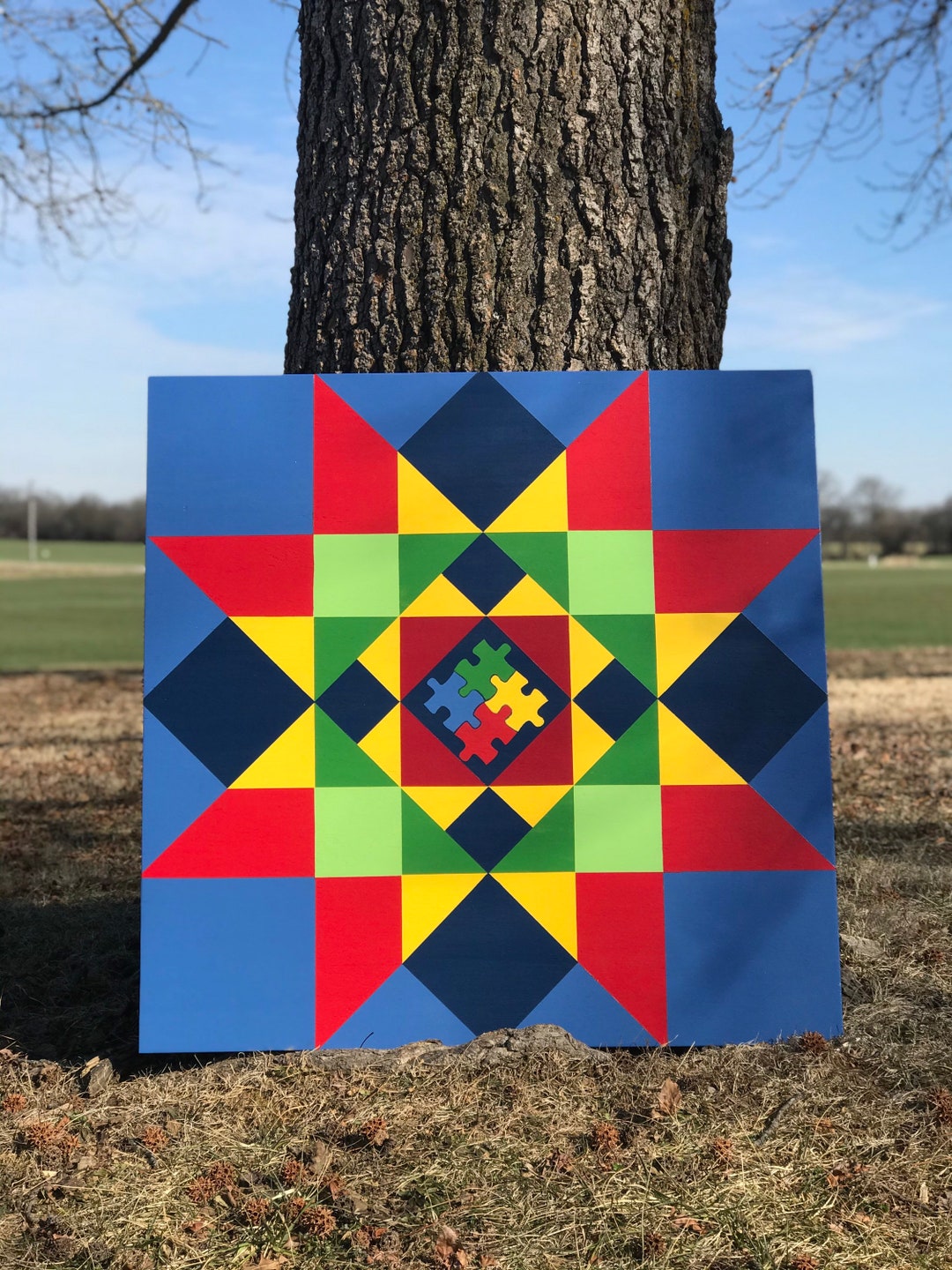 AUTISM AWARENESS Barn Quilt , Your Choice of Personalization and Colors ...
