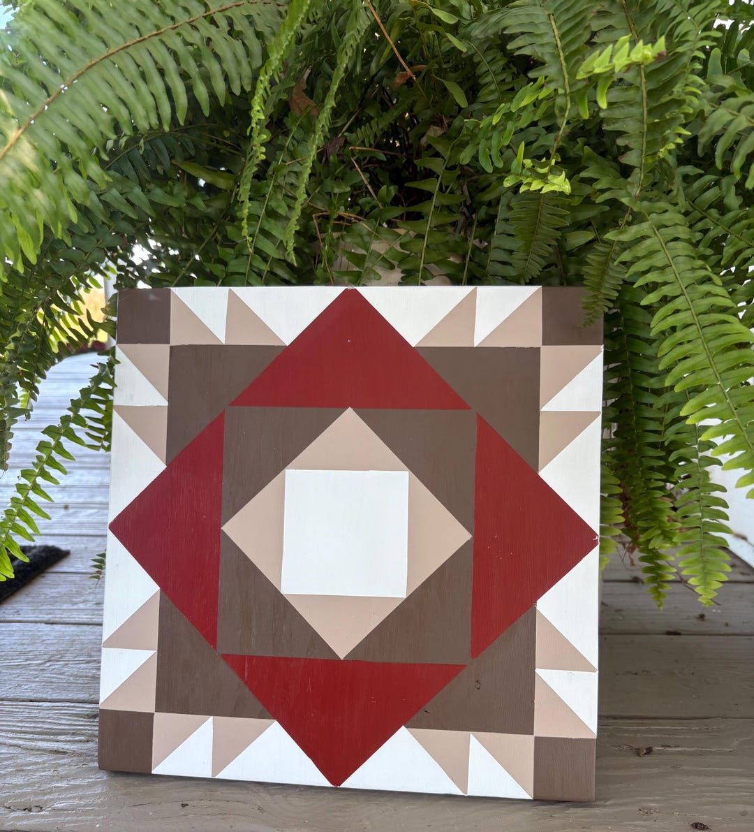 DOUBLE SIDED MAILBOX Post Barn Quilt Sign. Pattern Painted on Both ...