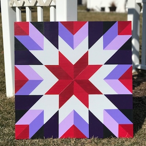 Custom Barn Quilt Sign: Personalized Pattern, Color Choice - Etsy