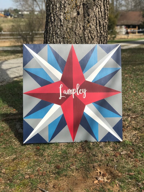 Mariners Compass Custom Barn Quilts Handcrafted - Etsy