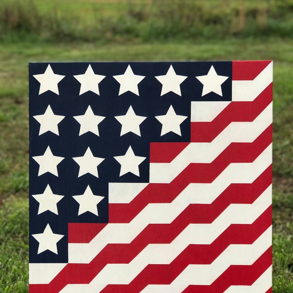 American Flag Quilt Pattern - Etsy