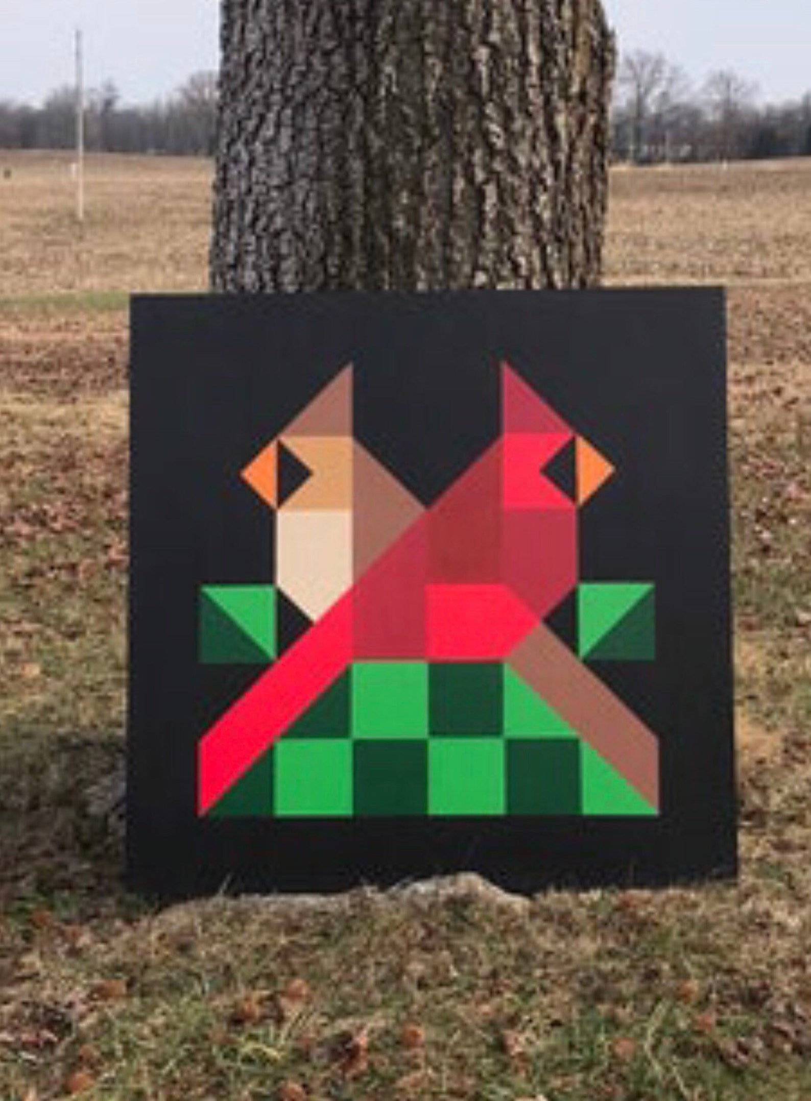 Cardinal Barn Quilts, Custom Made Sign, Hand Painted on Wood ...