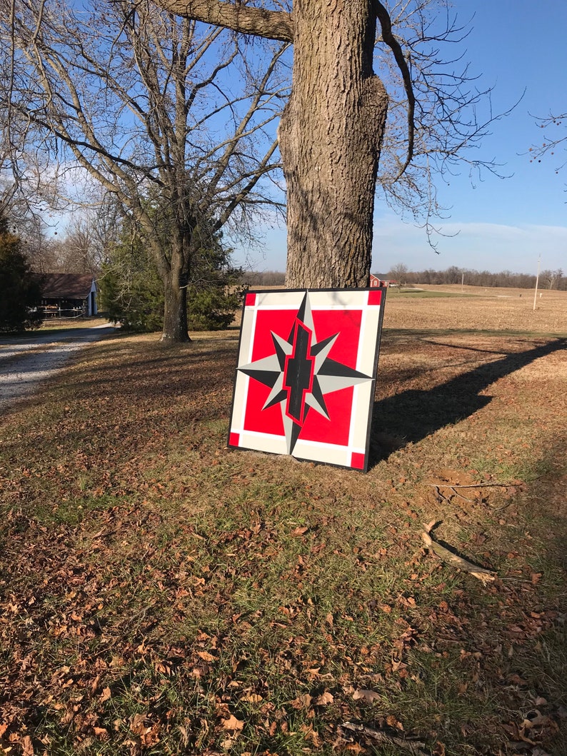 Chevy Bow Tie Barn Quilt personalized Chevrolet Sign - Etsy
