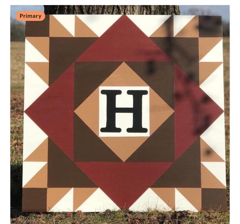 DOUBLE SIDED MAILBOX Post Barn Quilt Sign. Pattern Painted on Both ...