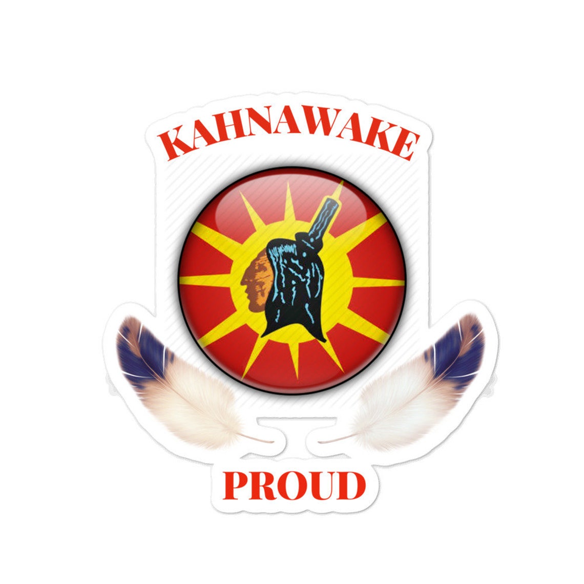 Kahnawake Proud Mohawk Native American Bubble-free Stickers - Etsy