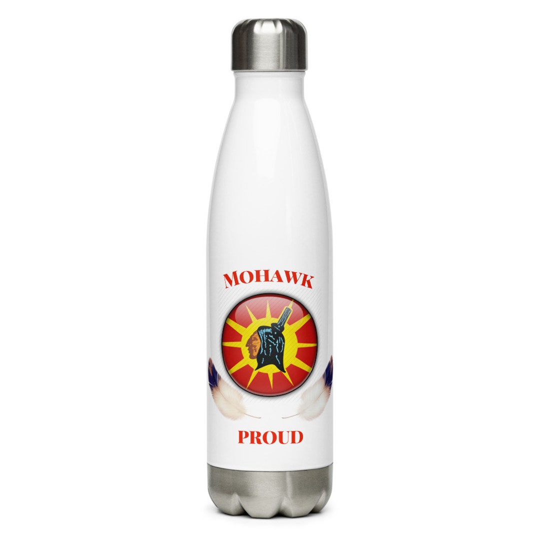 Mohawk Proud Black Stainless Steel Water Bottle - Etsy UK