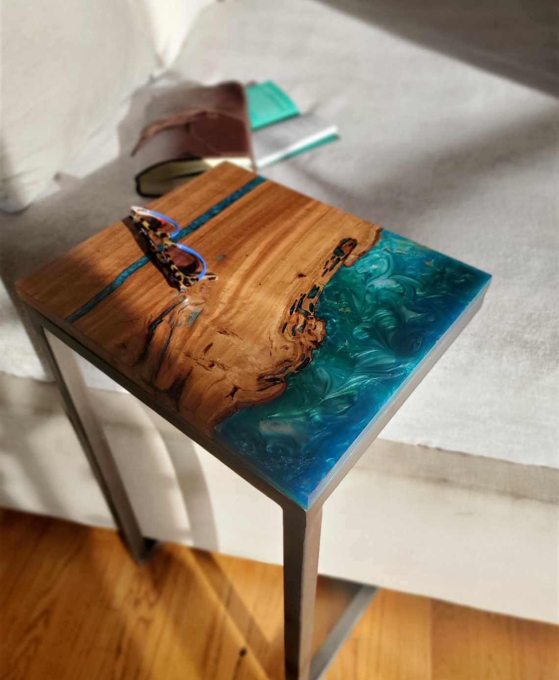 Resin and Wood Tray Tables SOLD - Etsy