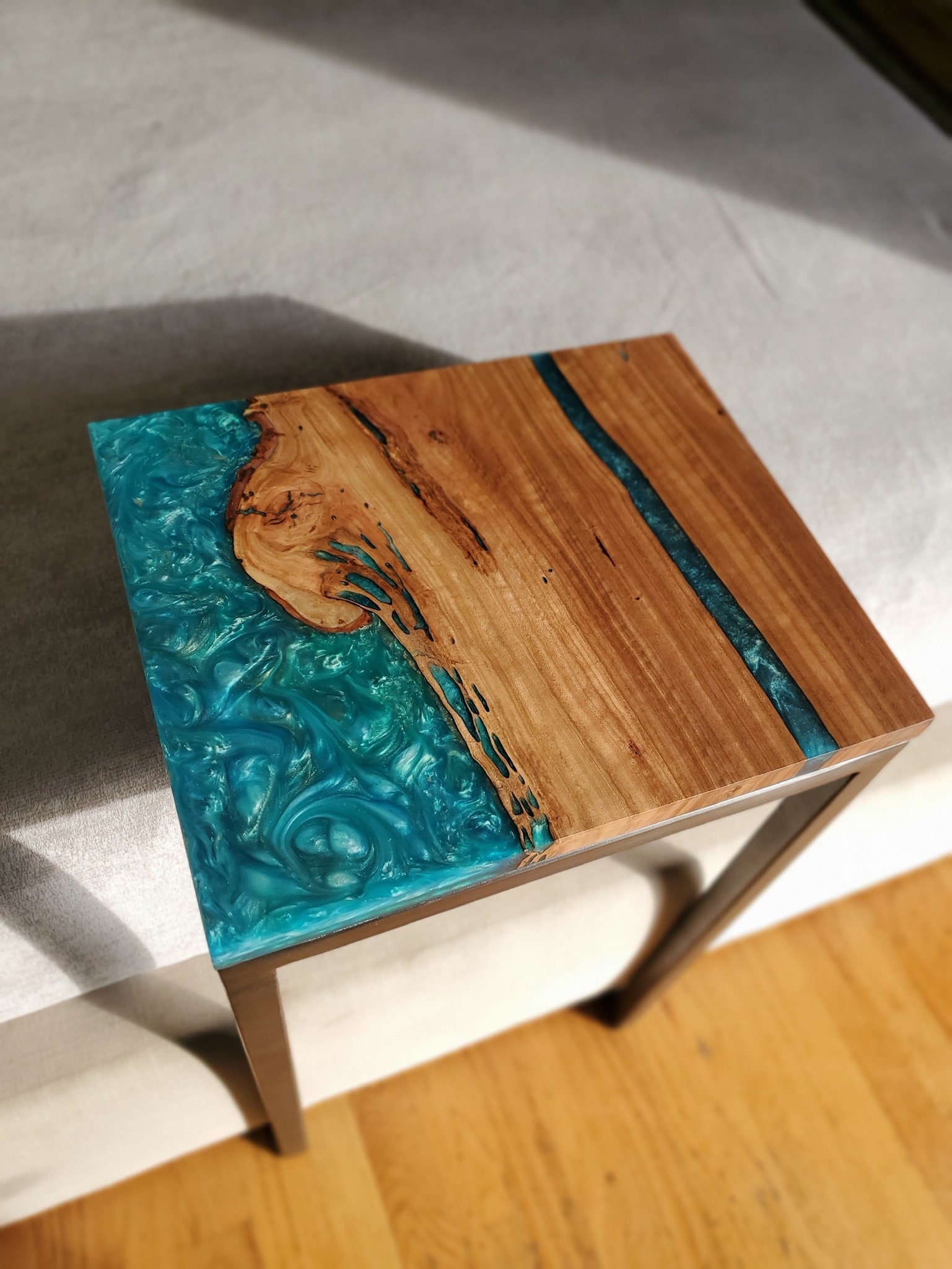 Resin and Wood Tray Tables SOLD - Etsy