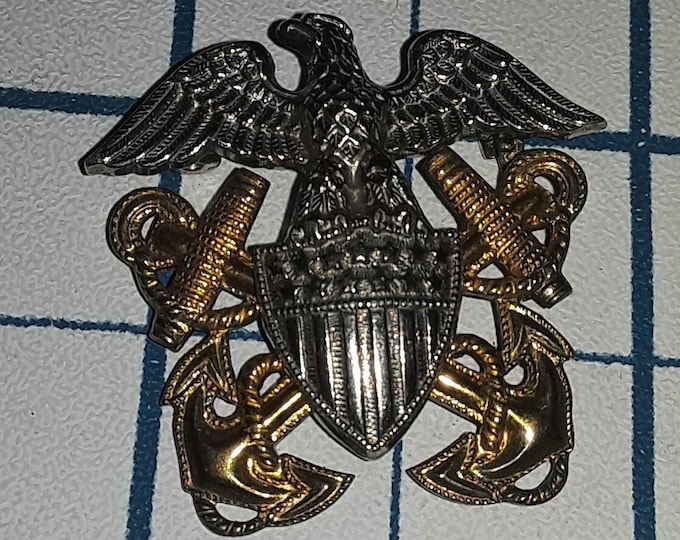 WW2 Sterling Silver & 1/20th 10K Gold WAVES Women Volunteer Service US ...