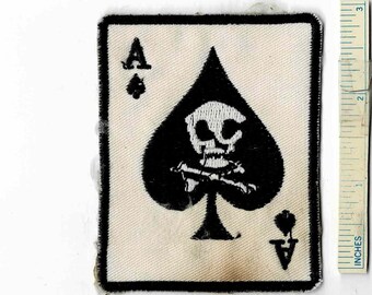 Vietnam War DEATH CARD 101st Airborne Ace of Spades Skull & Crossbones ...