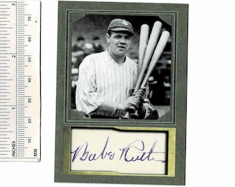 Babe Ruth Autograph Card - Etsy