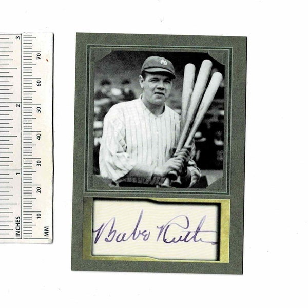 Babe Ruth Autograph Card - Etsy