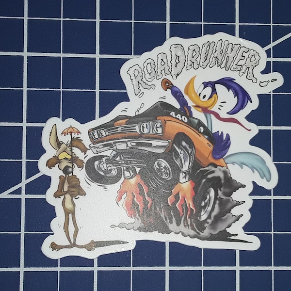 Wile E Coyote Roadrunner Sticker - Etsy