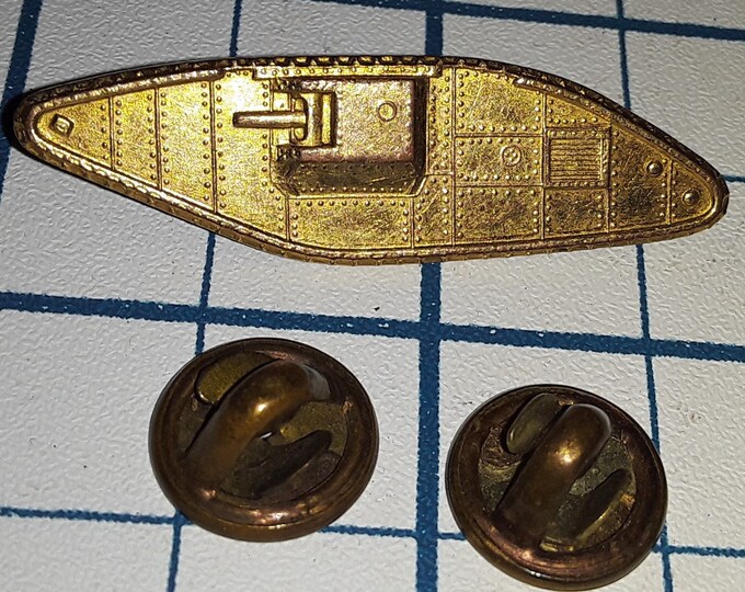 Rare Orig WW2 ARMOR CORPS Tank Gold Plated Officer Insignia Badge Metal ...