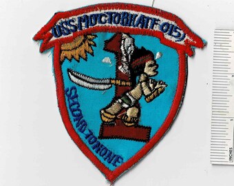 1960s USS MOCTOBI ATF-105 Fleet Ocean Tug Boat Us Navy Ship Shoulder ...