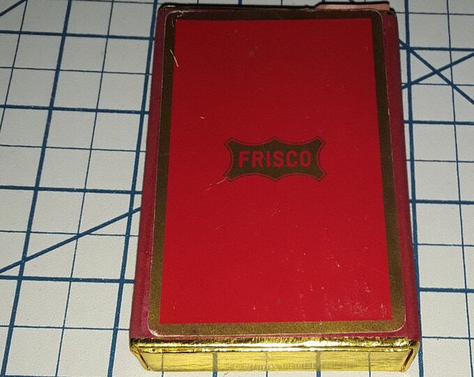 C1960s FRISCO RAILROAD Unused Deck of Playing Cards W/ Box Congress ...