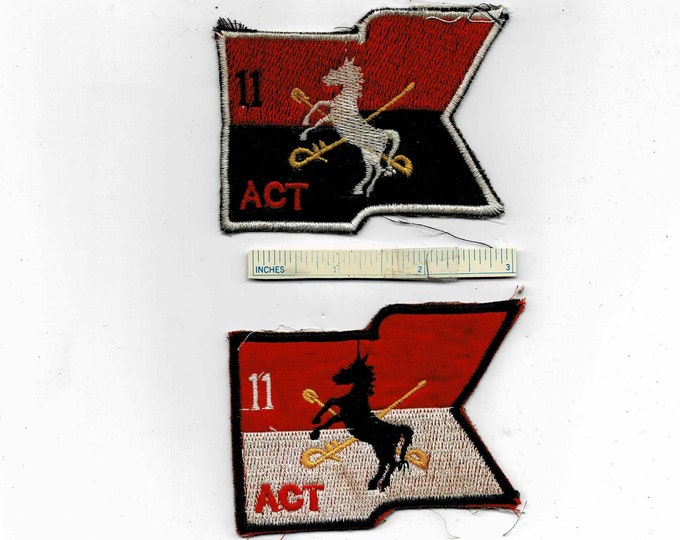 Vietnam War DARK HORSE 11th Air Cavalry Lot of 2 Diff US Army Cav ...