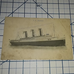C1913 SS IMPERATOR German Ocean Liner Postcard Vintage Post Card Ship ...