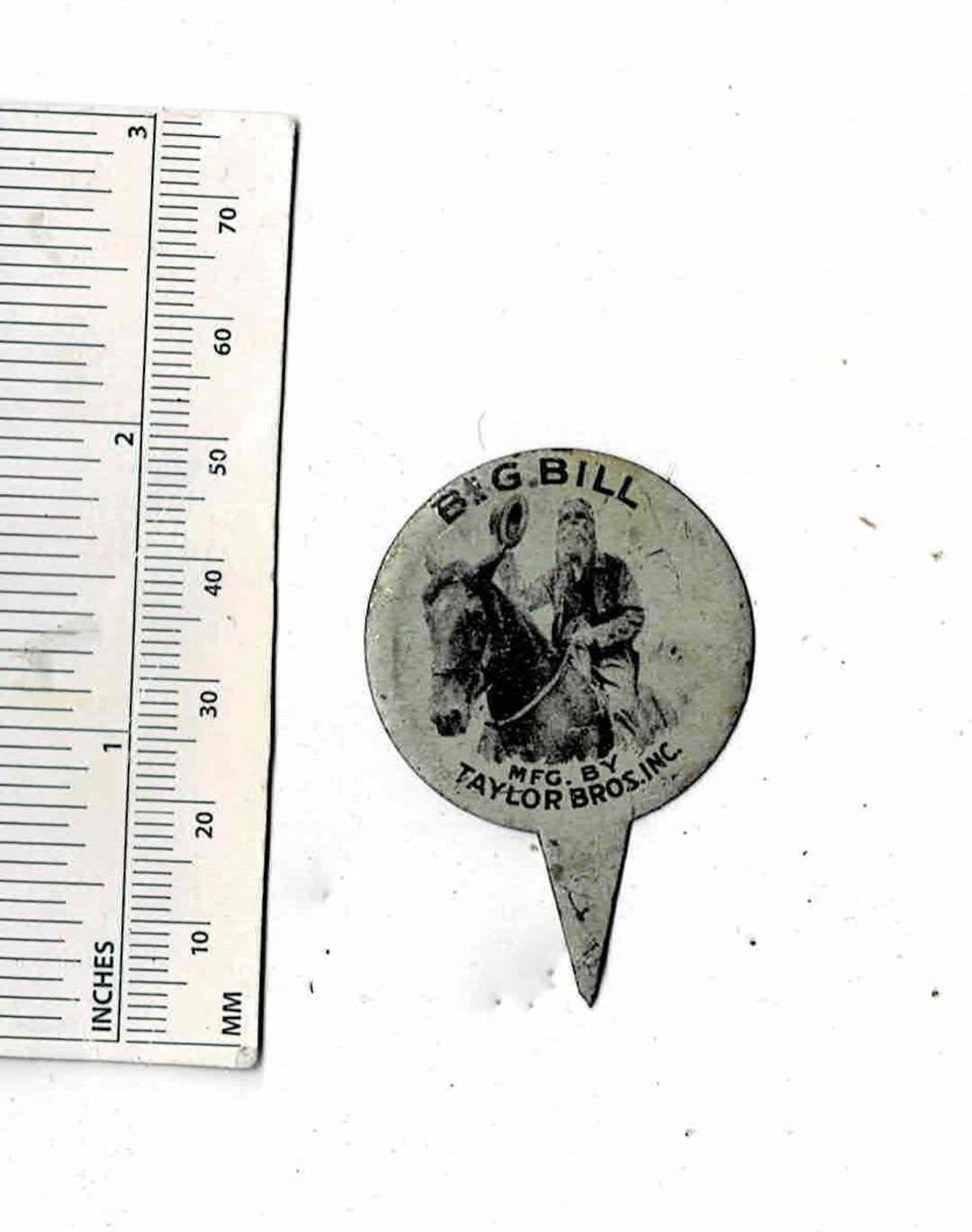 C1900 BIG BILL Taylor Bros. Tin Tobacco Tag W/ Tabs Us Tobacco - Etsy