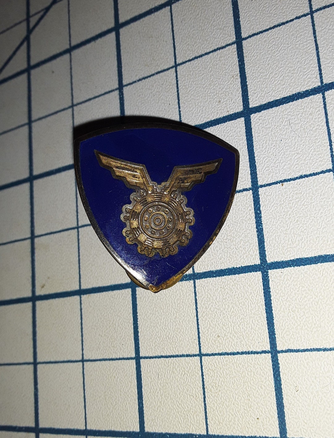 Orig Early WW2 AVIATION ENGINEERING Specialist Crest W/ Phinney Clutch ...