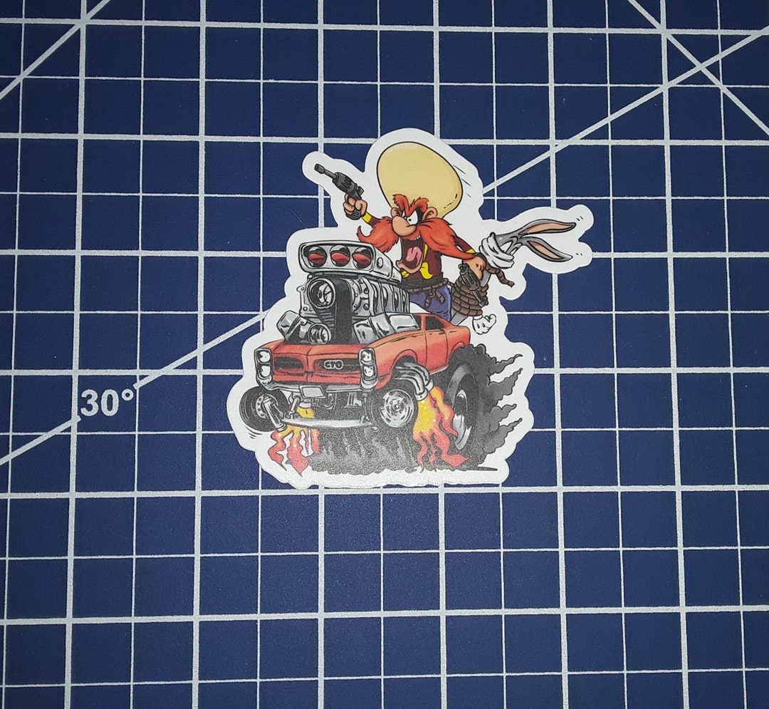 PONTIAC GTO Bugs Bunny W/ Yosemite Sam Muscle Car Automobile Ratfink ...