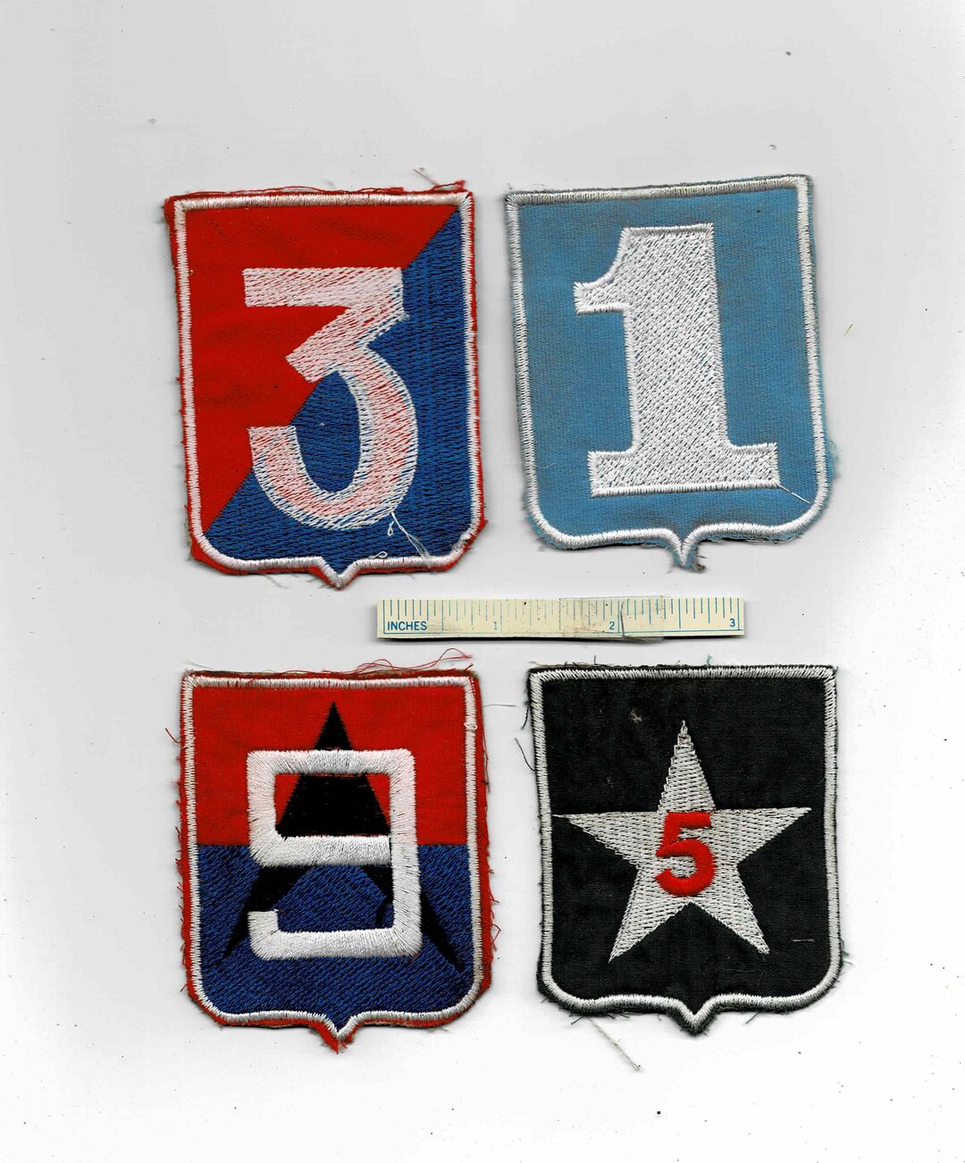 Lot of 4 Diff Vietnam War ARVN INFANTRY Division 1, 3, 5, 9 Shoulder ...