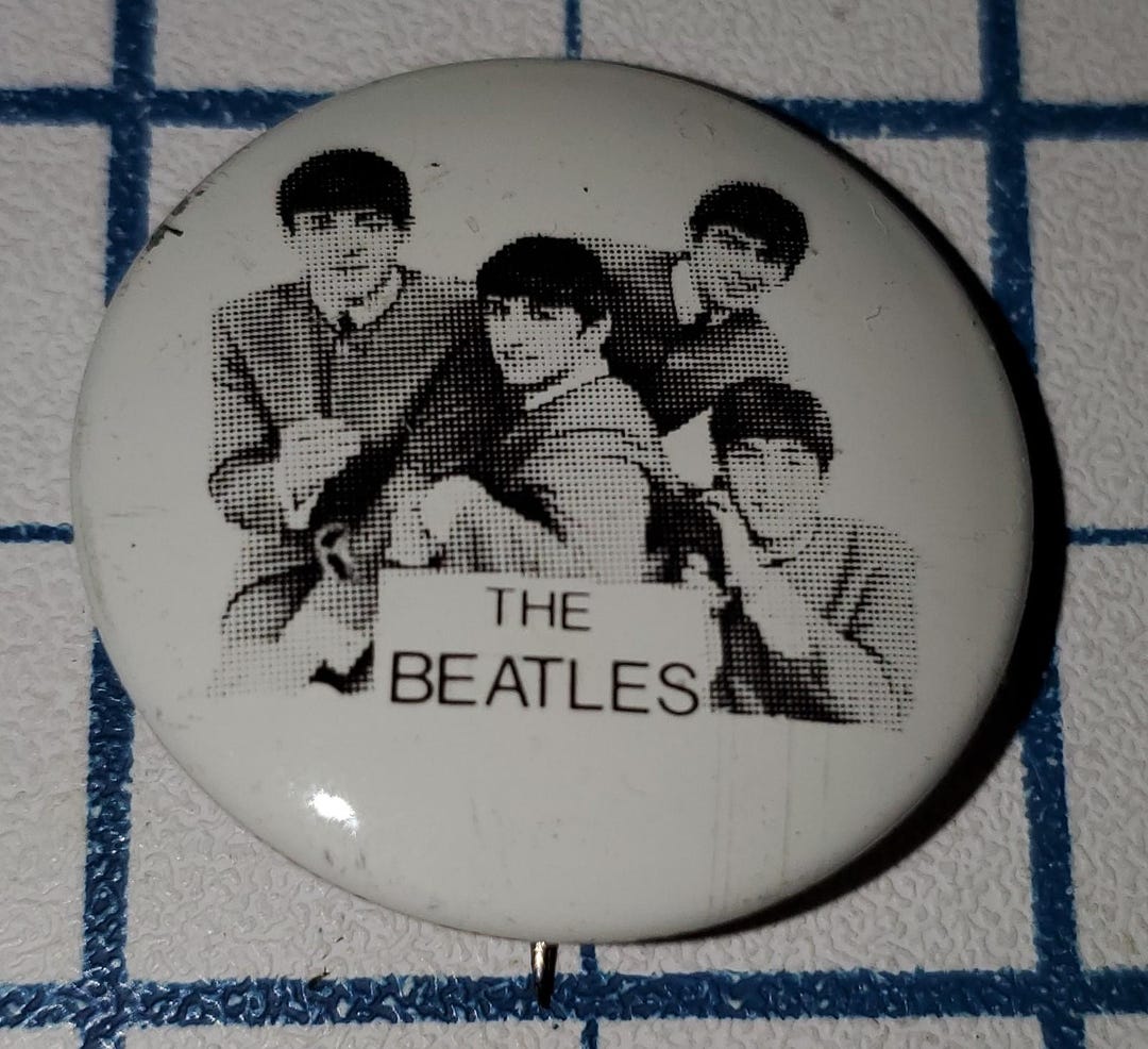 Original 1960s the BEATLES - Metal Pin Pinback Vintage Rock Band John ...