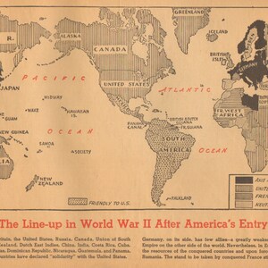 1942 America in WWII History & Maps Booklet WW2 Reference Magazine ...