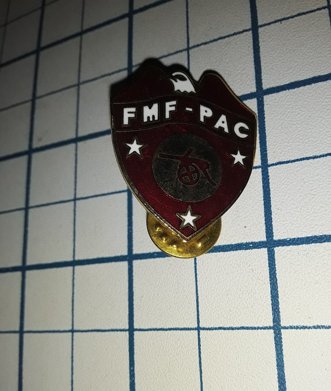 WW2 Usmc FMF-PAC Artillery Bn Pacific Fleet Marine Force Crest Badge ...