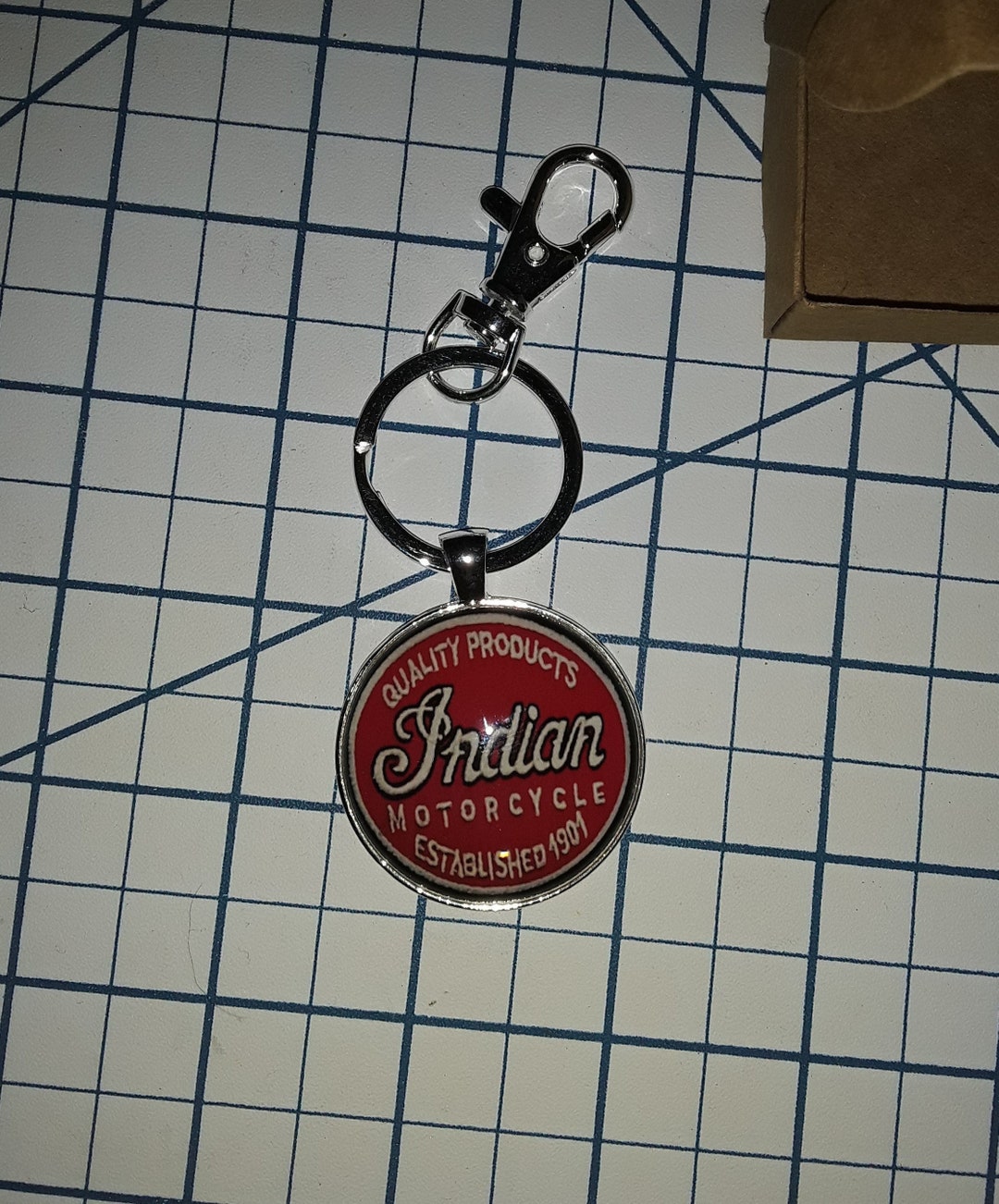 Modern INDIAN MOTORCYCLE Keychain in the Original Box - Biker Key Chain ...