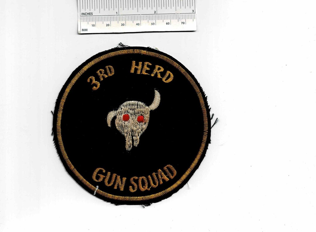 T Vietnam War 3rd Herd GUN SQUAD Us Army Shoulder Patch Cloth Quilt Nam Div - Etsy Australia