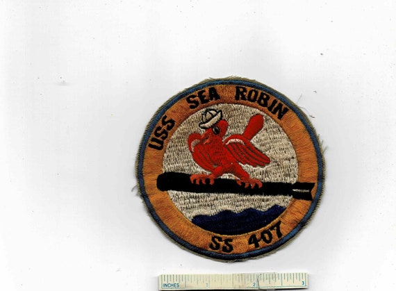 Large WW2 Uss SEA ROBIN Ss-407 Submarine WwII US Navy Shoulder | Etsy