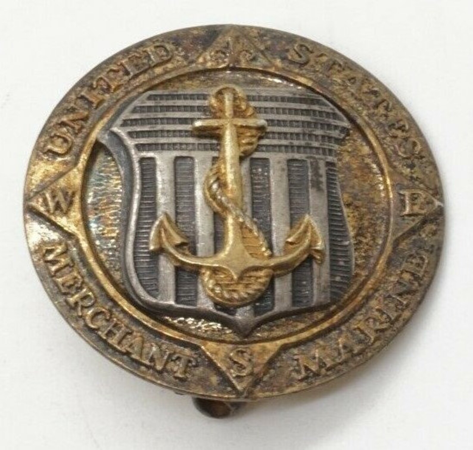 Orig WW2 MERCHANT MARINE Sterling Silver Service Badge Metal - Etsy