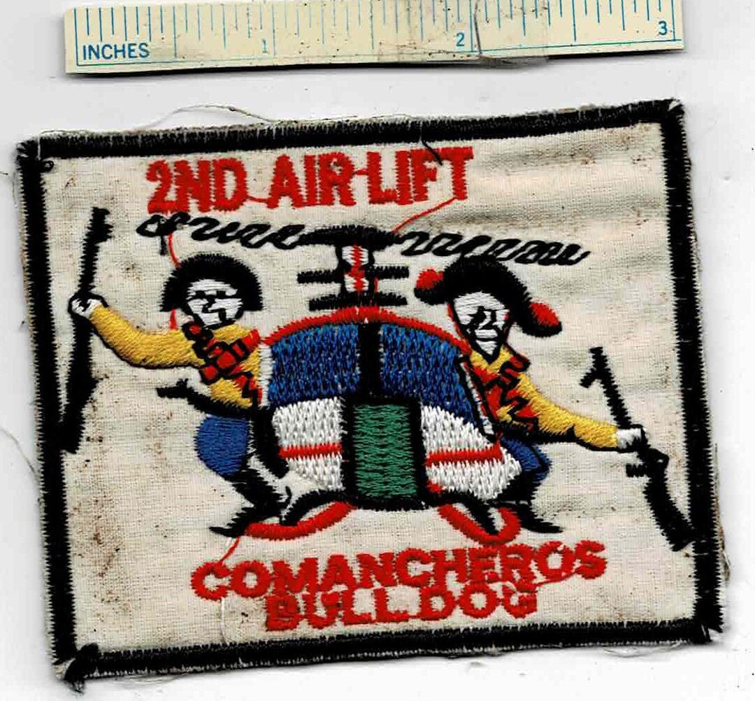 Vietnam War COMANCHEROS BULLDOG 2nd Airlift Helicopter Gunship Us Army ...